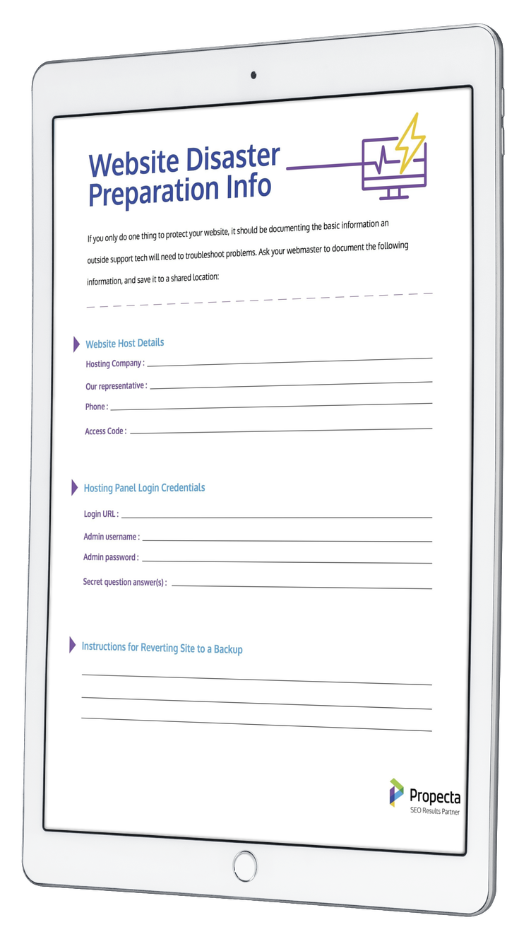 Website Security: Disaster Preparation Checklist - Profound Strategy